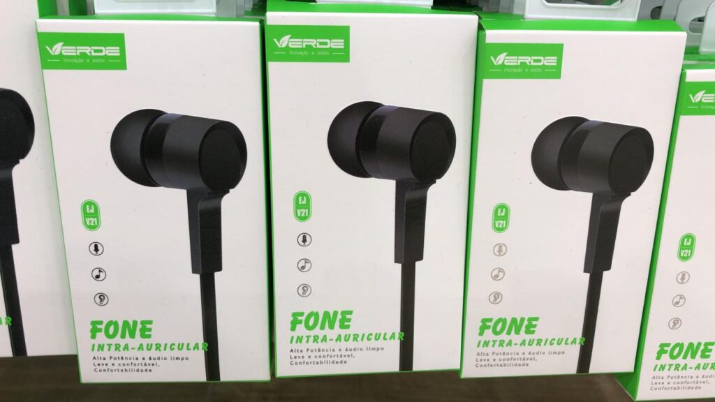 Fone Verde EJ-V21 Alta Resolucao EXTRA BASS – WZH Eletronico