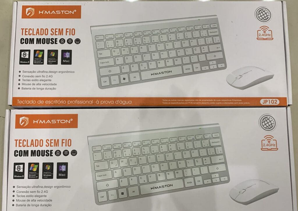 Kit Teclado Sem fio Com Mouse Sem Fio H’maston JP102 – WZH Eletronico