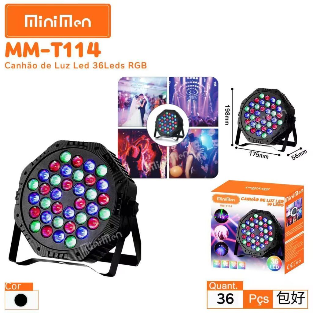 Canhao De Luz 36 leds RGB Leon MM-T114 – WZH Eletronico
