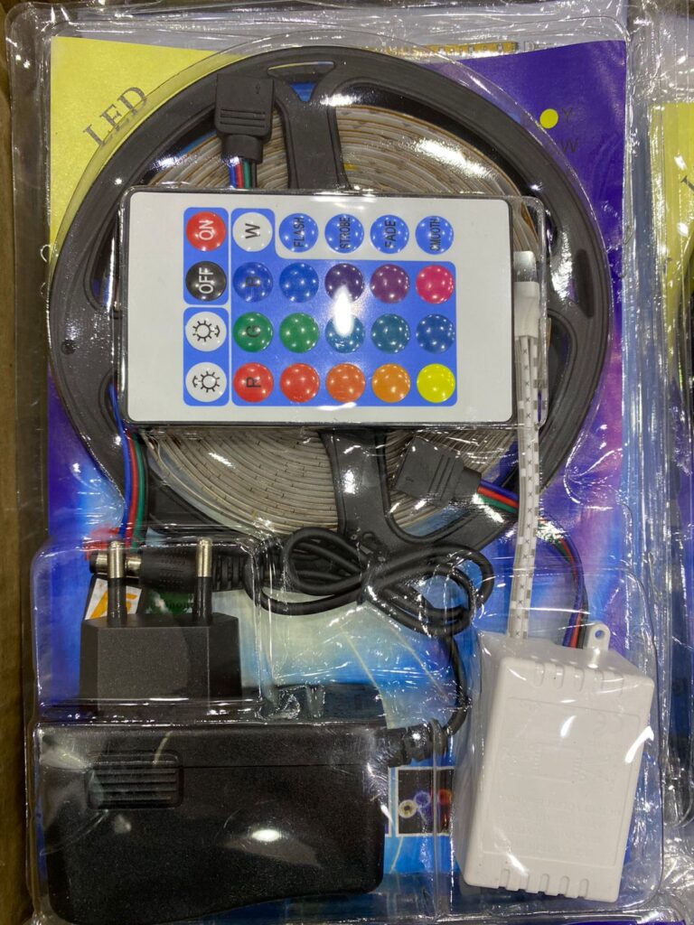 Fita LED 3528 RGB 5m Com Fonte – WZH Eletronico