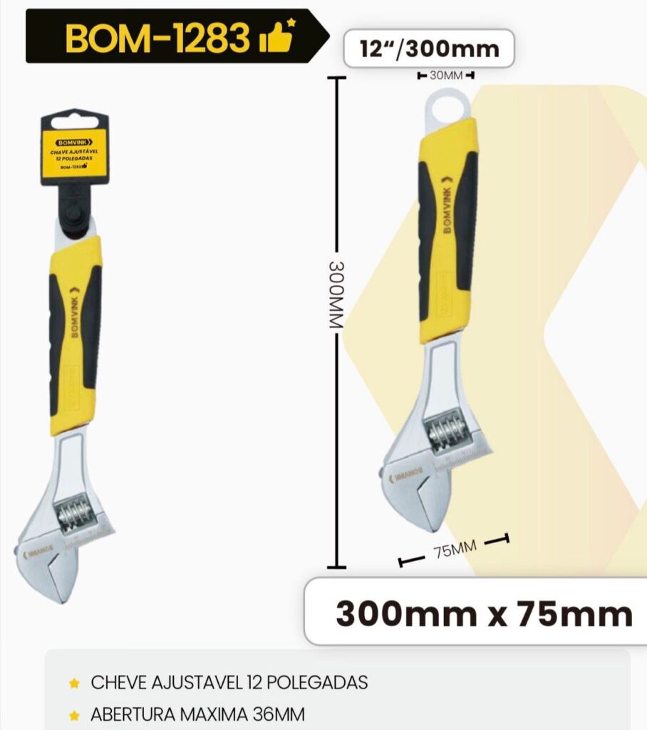 BOMVINK Bom-1283 Chave Inglesa – WZH Eletronico