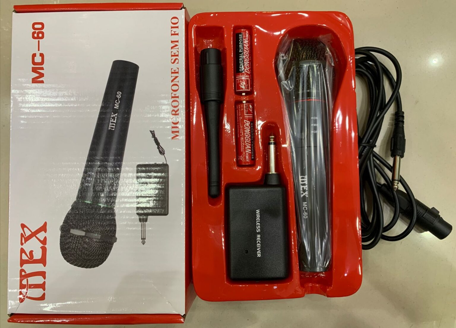 Microfone Profissional Sem Fio MEX MC-60 – WZH Eletronico