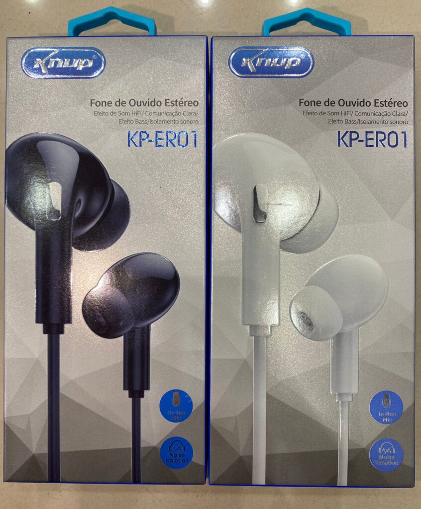 Fone De Ouvido KNUP Com Microfone KP-ER01 – WZH Eletronico