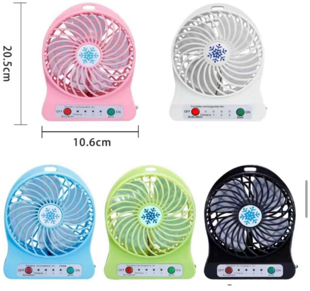 Mini Ventilador De Mesa Portatil Recarregavel – WZH Eletronico