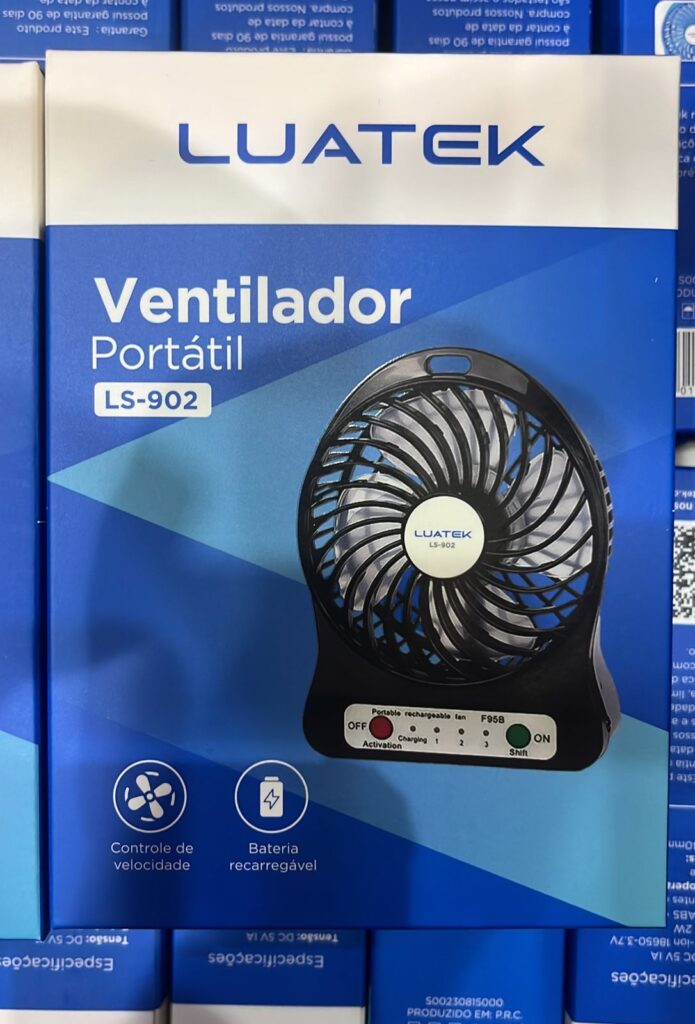 Mini Ventilador De Mesa Regarregavel LUATEK LS-902 – WZH Eletronico
