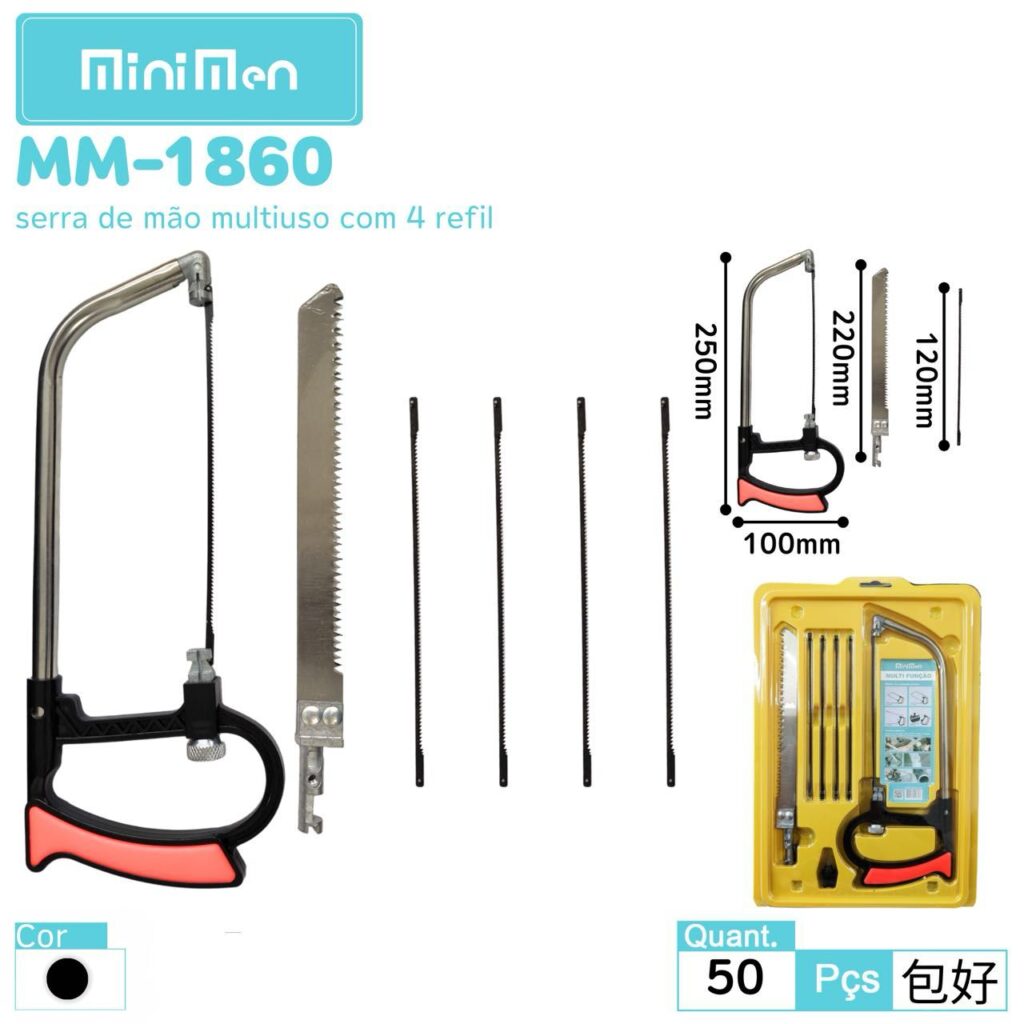 Serra De Mao Multiuso Com 4 Refil LEON MM-1860 – WZH Eletronico