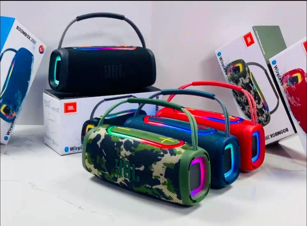 Caixa De Som Bluetooth Boombox 2000 Com LED – WZH Eletronico