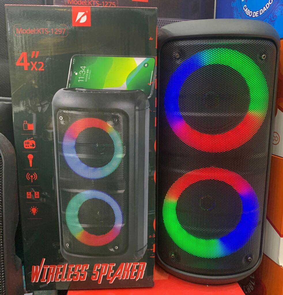 Caixa De Som KTS-1297 Bluetooth Com LED RGB – WZH Eletronico