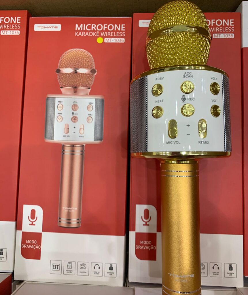 Microfone Karaoke Sem Fio Tomate MT-1036 Bluetooth – WZH Eletronico