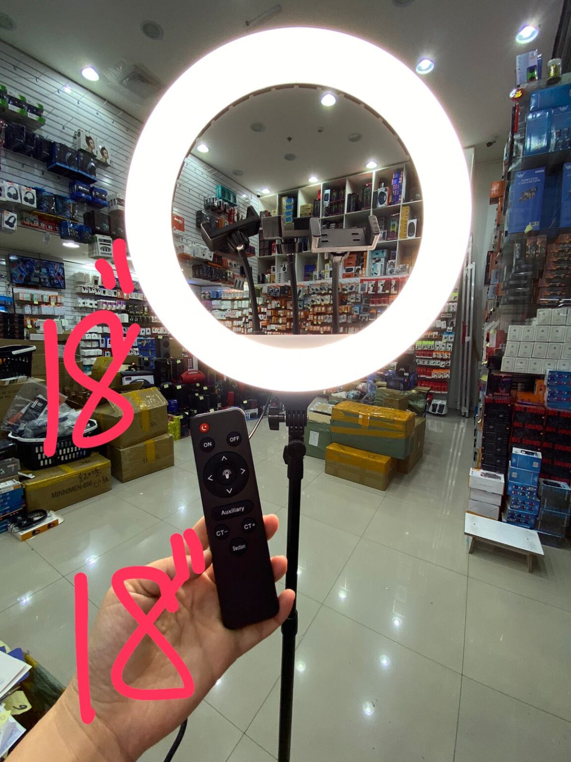 Kit Ring Light 18 Polegadas Com Tripe 2metros Com Controle – WZH Eletronico