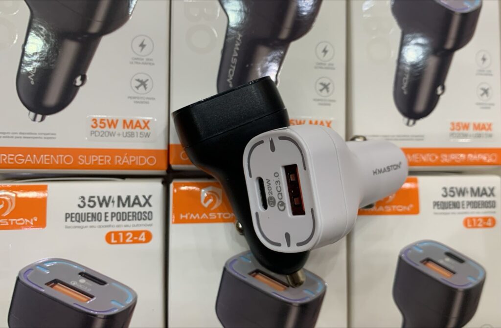 Fonte Carregador Veicular H’maston L12-4 PD20W+ USB15W – WZH Eletronico